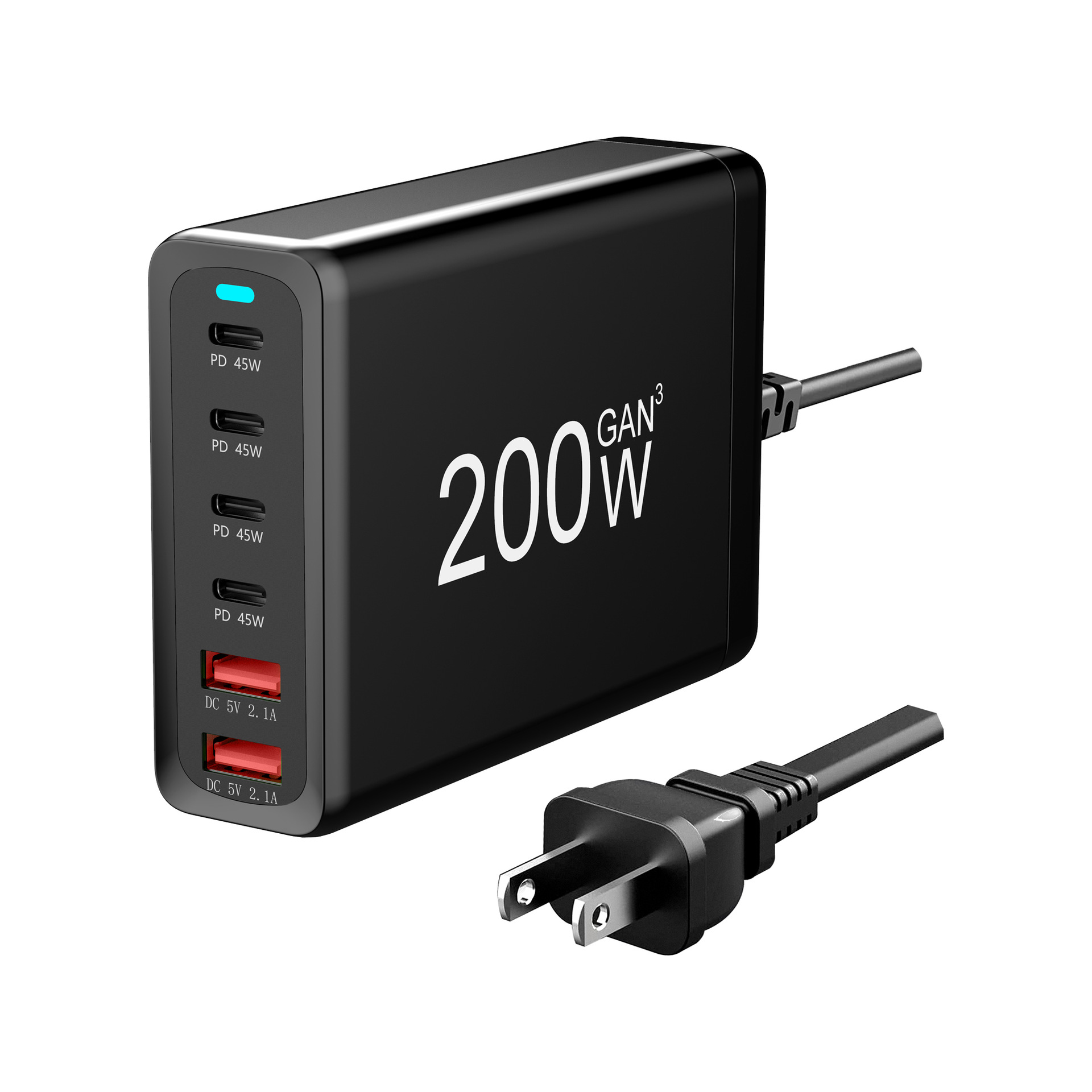 200W Multi-function Desktop PD Charger